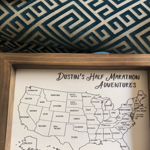 DIY Kit Push Pin Map, US Map With Push Pins, Travel Map Tracker, United ...