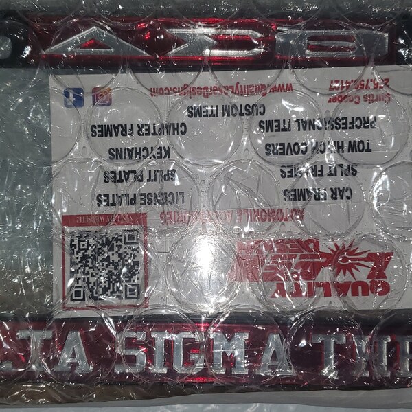 Delta Sigma Theta Women W/ Pyramid License Plate Mirror Background Red ...