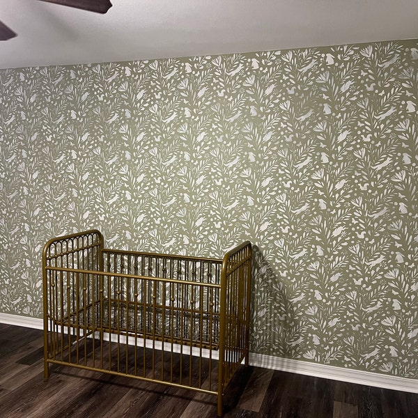 Forest Pattern Wall Stencil, Floral Wall Stencils for Painting ...