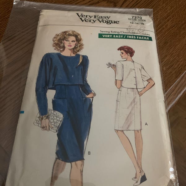 Simplicity 7807 Dress and Unlined Jacket Vintage 70s Sewing Pattern ...