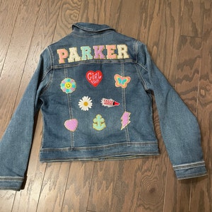 Mermaid Jacket Jean Girls Patch Jacket Custom Mermaid Girls Jacket ...