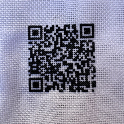 Custom QR Code Cross Stitch Pattern Instant Download, Personalized ...