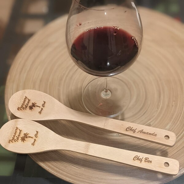 Personalized Bamboo Spoon: Engraved Kitchen Gift, Chili Cook off Prize ...