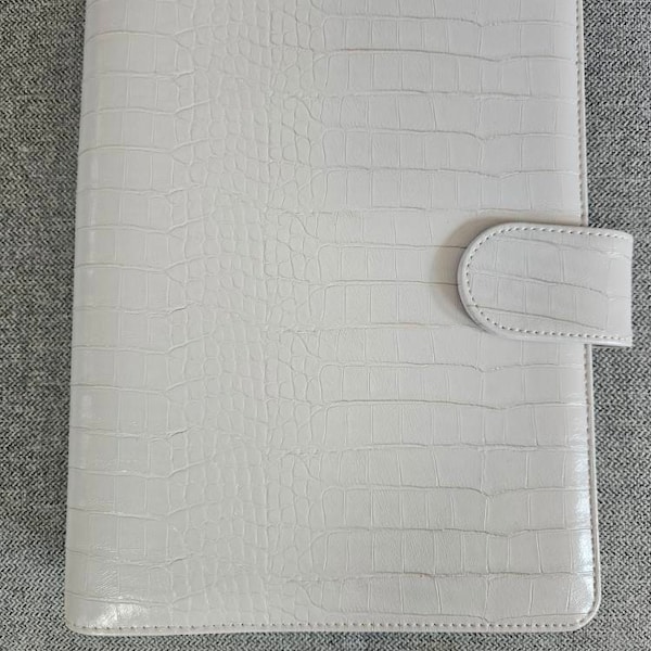 Black Leather A5 Planner Cover | Refillable 6-ring A5 Binder | Pebbled ...