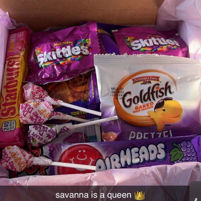 Purple Gift Box Purple Themed Snack Care Package Thinking of You Easter ...