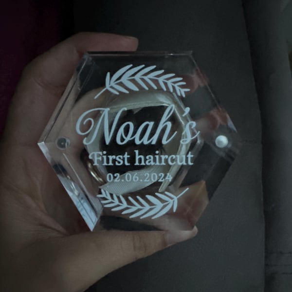 First Haircut Keepsake, Baby First Tooth and Curl Keepsake Box, Custom ...