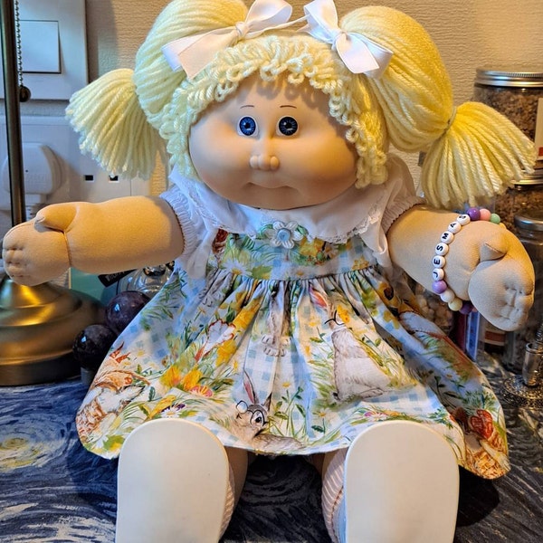 Cabbage Patch Kids Doll Girl Blonde Hair 1985 Vintage LIKE NEW Pacifier ...