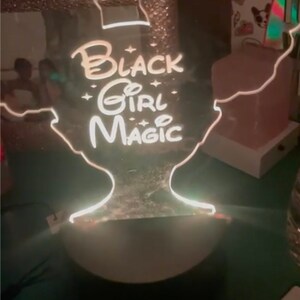 Black Girl Magic Night Light LED Light Color Changing Neon Light Sign ...