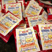 Valentine Tag Cereal Bags/ Boxes, Kids Valentines Cards Printable ...
