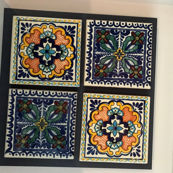 Black Frame 5x5 Talavera Tile Shadow Box Single Frame / Talavera ...