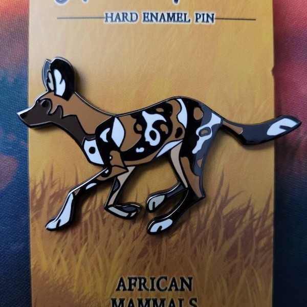 Spotted Hyena Hard Enamel Pin | Hyena Pin | Animal Pin | Art Deco - Etsy