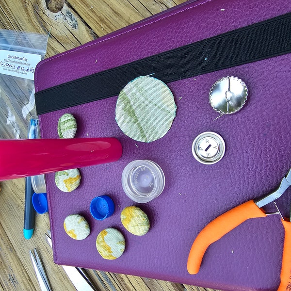 Cover Button Starter Kit Size 75 1 7/8 Inch Wire Shank Backs - Etsy