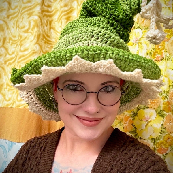 Crochet Witch Hat Pattern Cottage Witch PDF (not Physical Item), Fairy ...