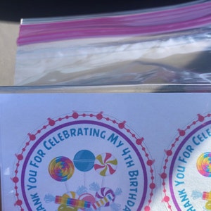 Candy Birthday Party Sticker Labels, Candy Party Stickers, Candy Party ...