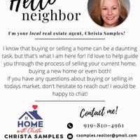 Hello Neighbor Marketing Letter for Realtors and Lenders Real Estate ...