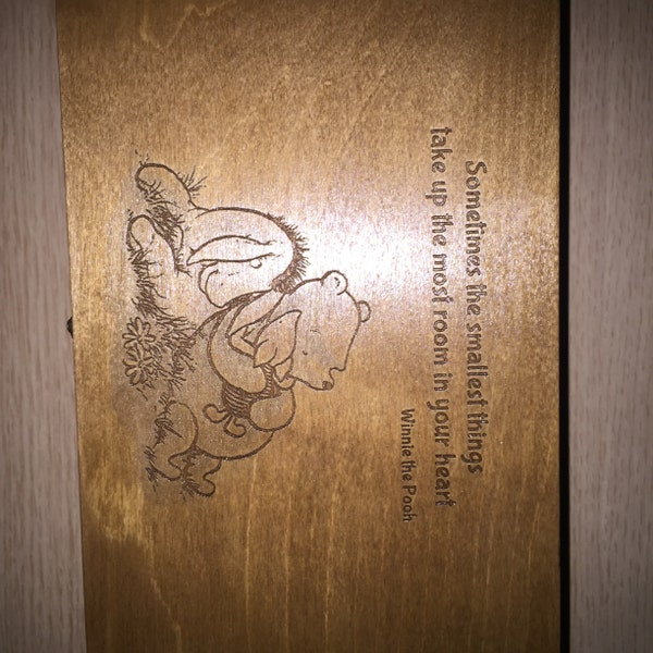 Custom Quote Wooden Box, Baby Memory Box, Personalized Jewelry Box ...
