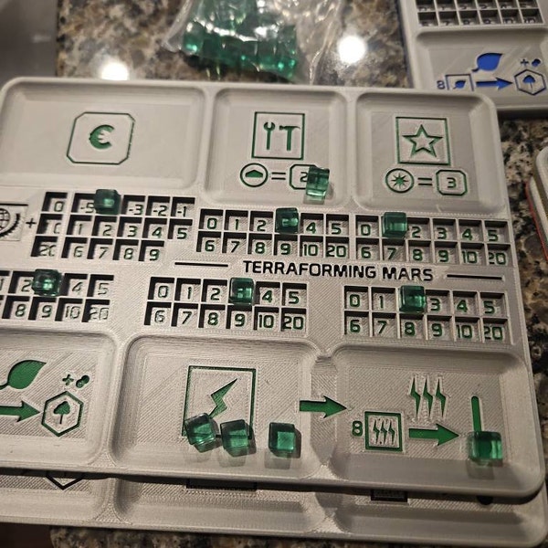Terraforming Mars Player Boards - 3D Printed, High Quality, PLA, .07mm ...