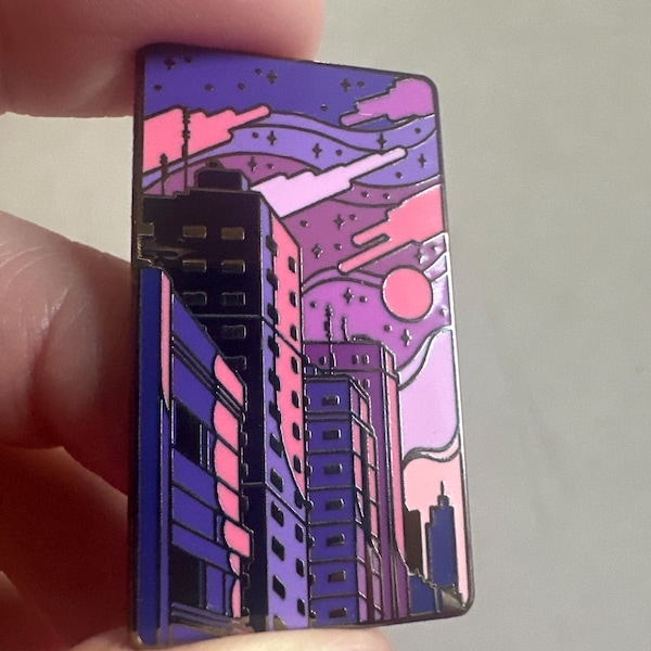 Halcyon Sunset Enamel Pin - Etsy