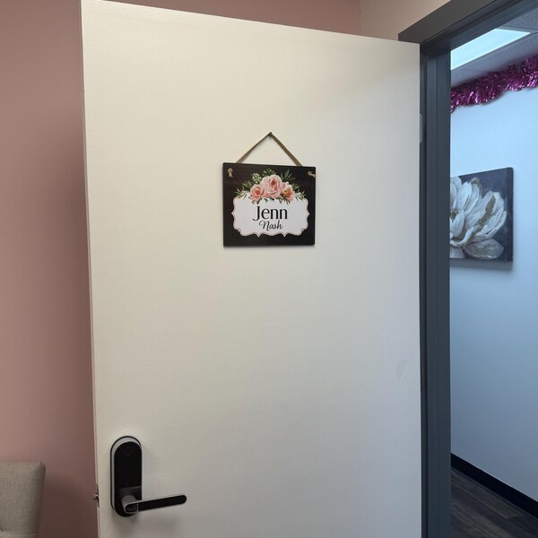 Personalized Round Door Sign for Assisted or Senior Living Apartment ...