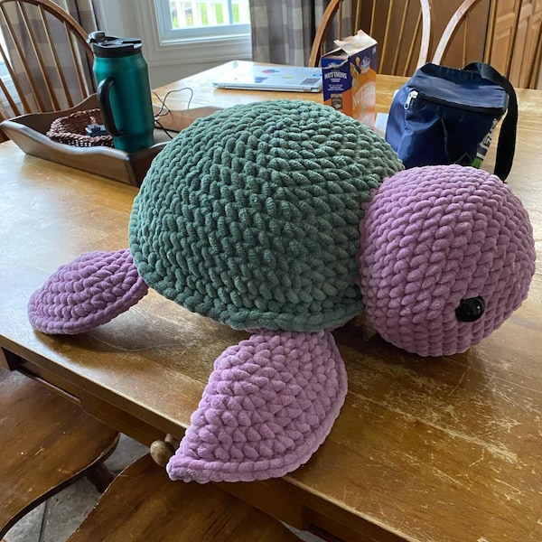 Crochet Jumbo Turtle Pattern PDF Download Small Child Beginner Friendly ...