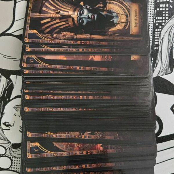 Solaris Tarot Deck: 78 Card With Guidebook | Black & Gold, Ancient ...