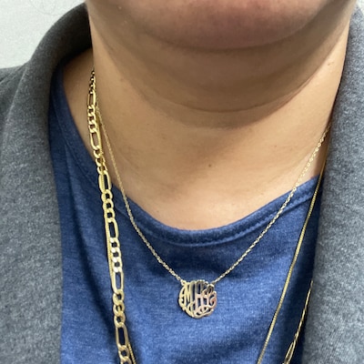Timeless Monogram Necklace Initial Pendant Handcrafted Designer ...