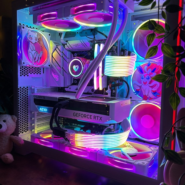 Peekaboo Cat Fan Cover 120mm RGB Fan Grill Custom 3D Printed Gaming PC ...