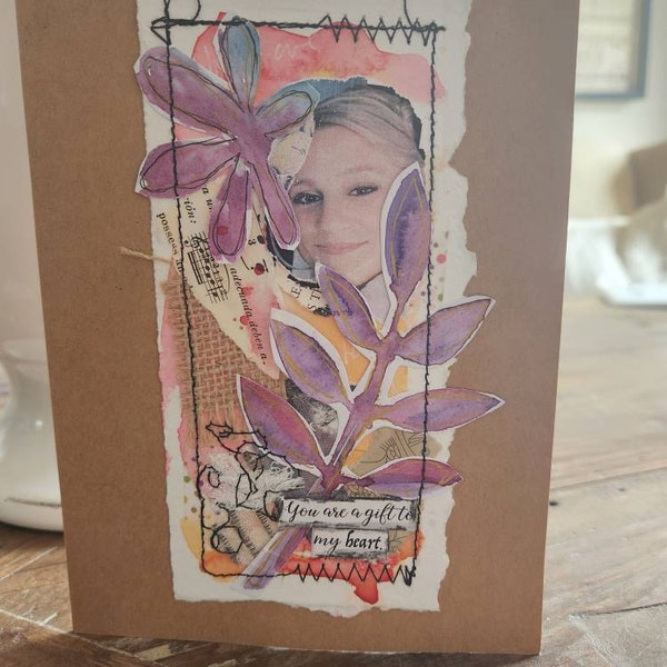 Journey: Collage Art Greeting Card | Art Greeting Card | Vintage Blank ...