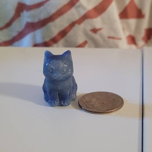 1.2 Inches Mix Quartz Mini Cute Cat,quartz Crystal Cat,home Decoration ...