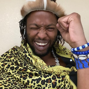 White Lion Amabhayi. Idlozi Fabric. African Spirituality Fabric. Ibhayi ...