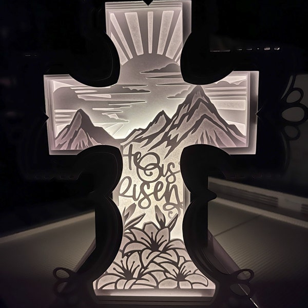 Cross Shadow Box Svg, Easter Shadow Box Svg, Resurrection Shadow Box ...
