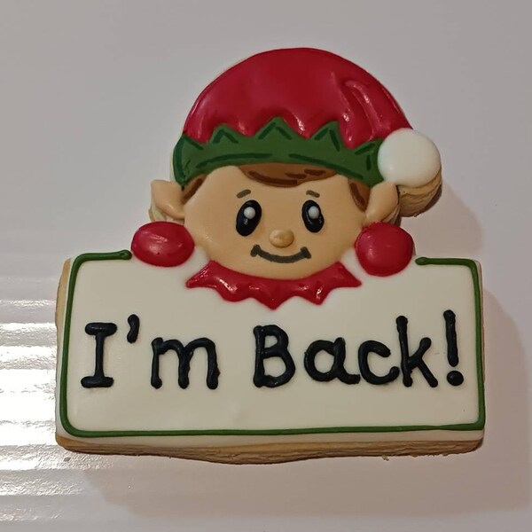 Christmas Boy Elf Plaque Cookie Cutter - Elf Name Plaque Cookie Cutter ...