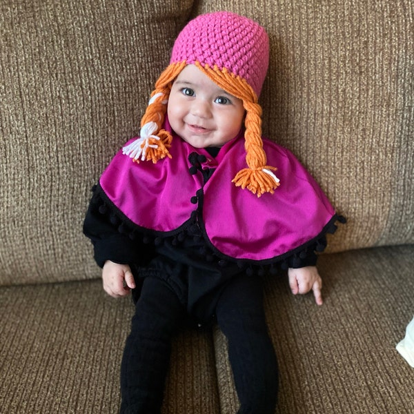 Infant Sized Baby Girl Princess Anna Cloak Cape Larger Sizes, Too ...