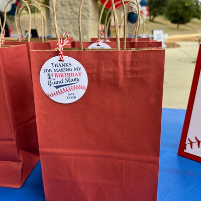 Baseball Party Tags Baseball Birthday Party Favor Gift Tag - Etsy