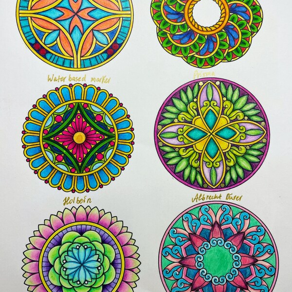 Part 2-mandalas for Meditative Coloring: 10 Mindfulness Coloring Pages ...