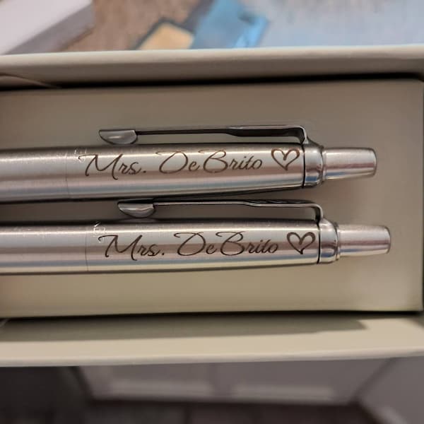 Engraved Parker Jotter Pen Set, Personalized Chrome Pen, Graduation ...