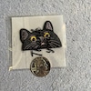 Peeking Cat Iron-on Patch, Black Cat Patch, Peeping Cat Iron-on Patch, Embroidered Applique, Cat ...
