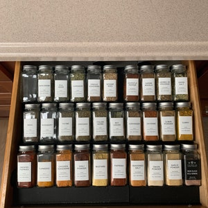 160 Minimalist White Spice Labels. Preprinted Modern Farmhouse | Etsy