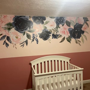 SAMPLES DANY Wall Flowers Pastel Colors Corners Border Frame - Etsy