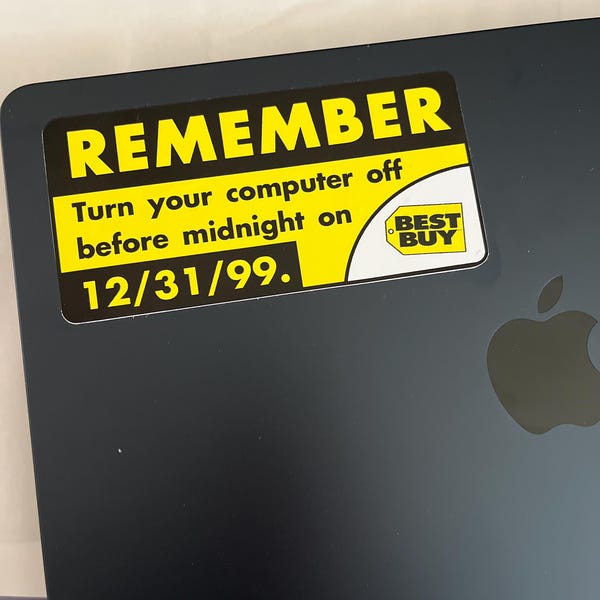 Remember Y2K Turn off Your Computer Vinyl Sticker - Funny Retro Tech ...