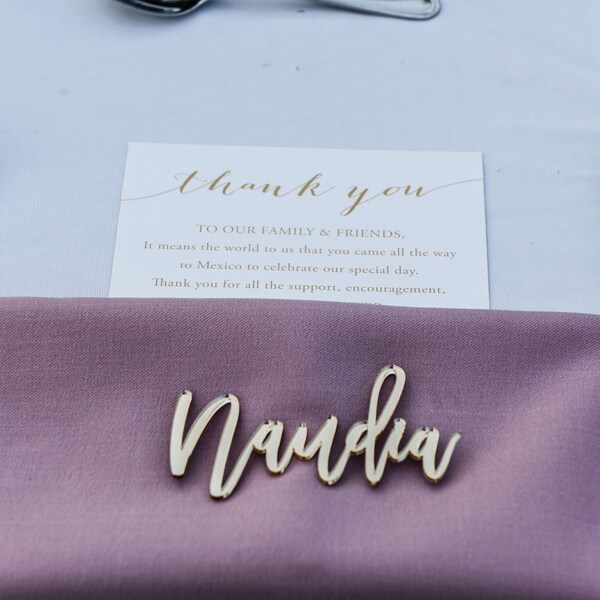 Printed Wedding Reception Thank You Card - Personalized Thank You Card ...