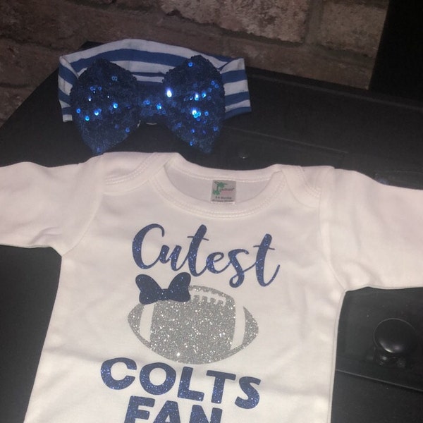 Cutest Colts Fan Football Bodysuit Outfit for Baby Girl - Etsy