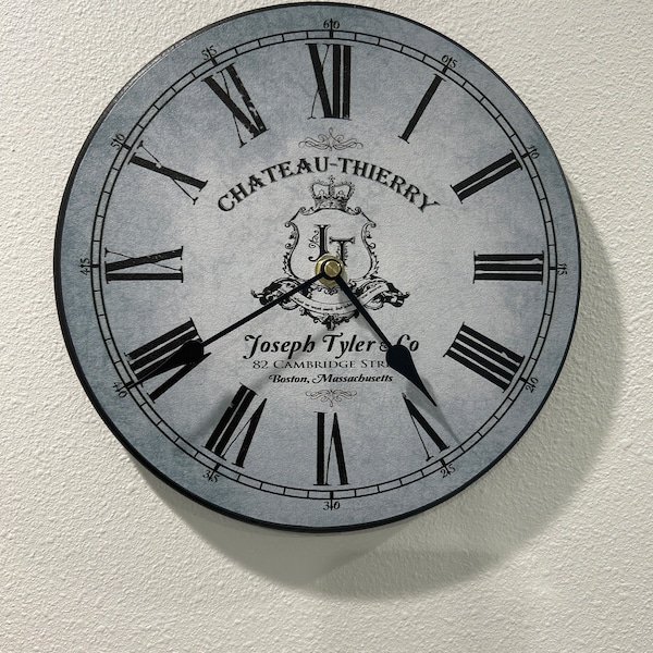 Chateau Thierry Blue Wall Clock, 8 Sizes to Choose, Made in USA ...
