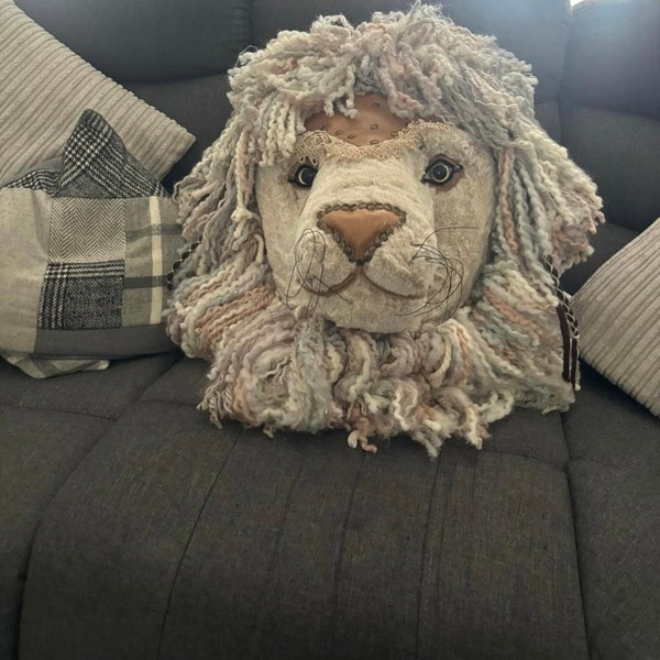 Realistic Faux Lion Head Wall Art Faux Animal Heads King of the Jungle ...