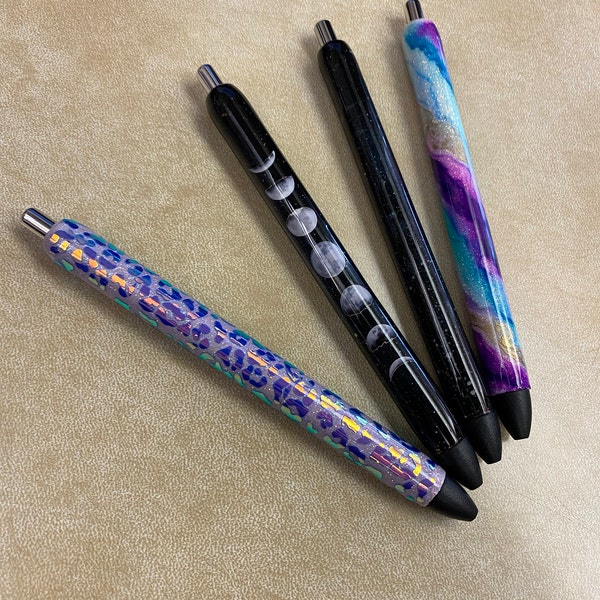 Phases of the Moon Glitter Pen, Galaxy Custom Glitter Pen, Outer Space ...