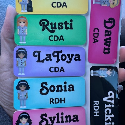 Vet Tech Name Tag, Magnetic Name Badge, Personalized Custom ID Tag for ...