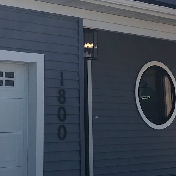 CLASSIC MODERN House Numbers, Black Front Door Numbers, 8 and 12 Inch ...