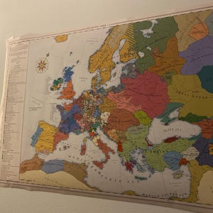 Europe 1444, Historical Map - Etsy