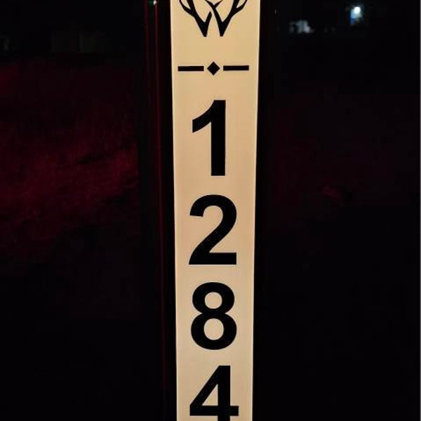 SOLAR ILLUMINATED ADDRESS Sign, Led, 10 Window Color Combos, Lighted ...