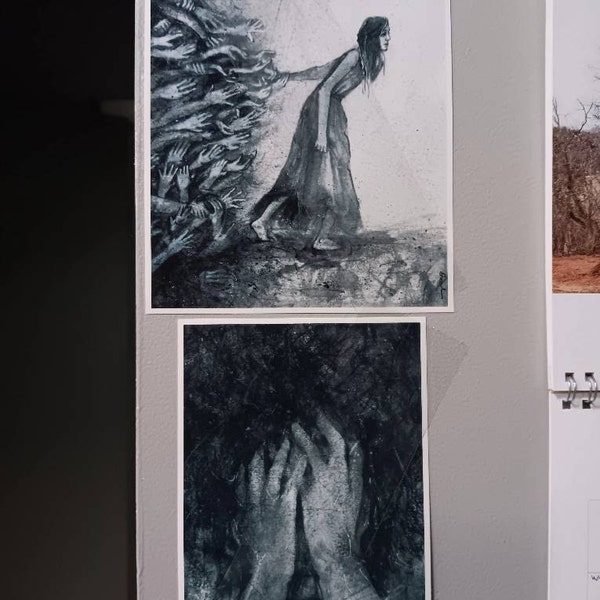 Addiction- Art PRINT Original Oil Painting Artwork Mental Health ...